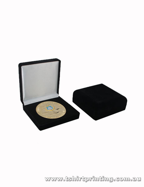 Medal/Coin Green Velvet Gift Boxes - Award Sports Medals